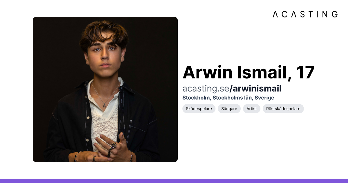 Arwin Ismail | Skådespelare | Artist | ACASTING