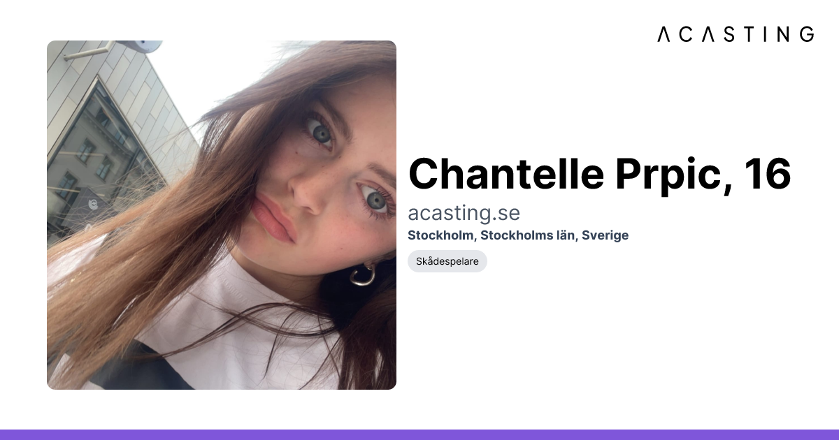 Chantelle Prpic | Skådespelare | ACASTING