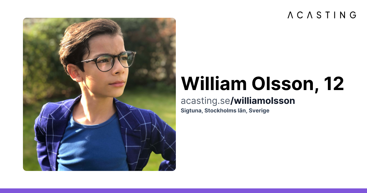 William Olsson | Skådespelare | Modell | ACASTING