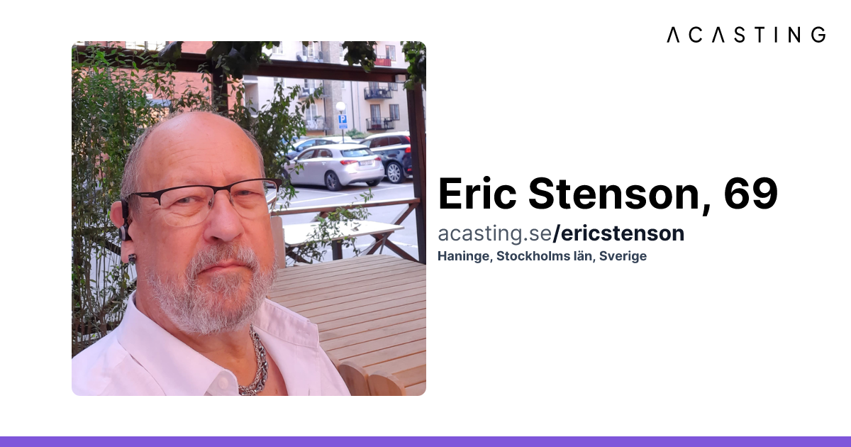 Eric Stenson | Skådespelare | Statist | ACASTING