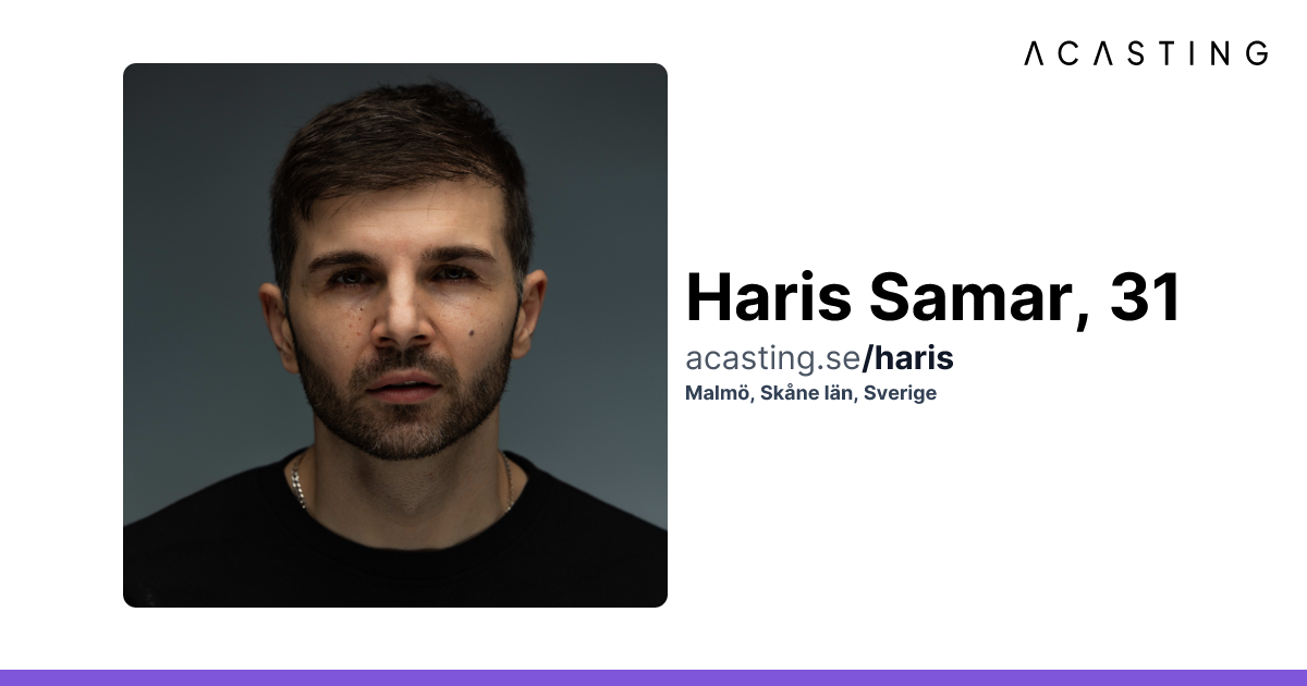 Haris Samar | Skådespelare | ACASTING