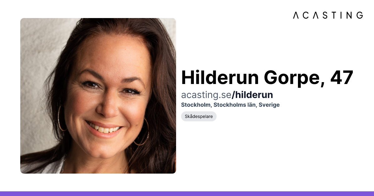Hilderun Gorpe | Skådespelare | ACASTING