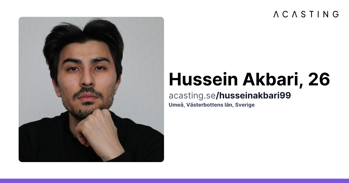 Hussein Akbari | Skådespelare | Statist | ACASTING