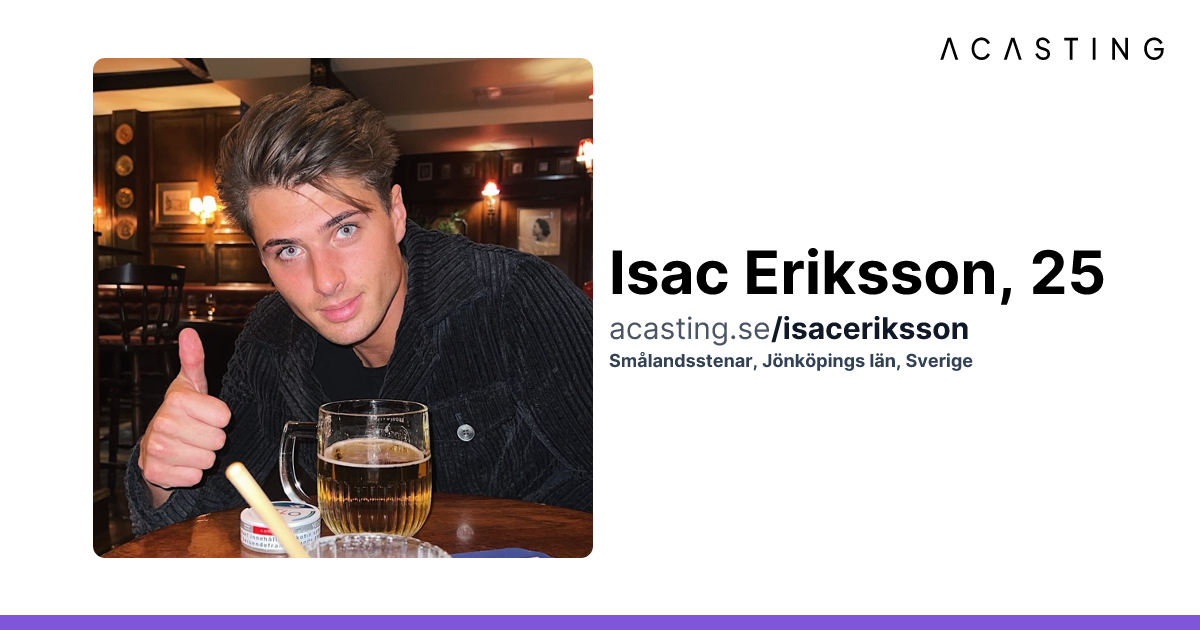 Isac Eriksson | Skådespelare | Modell | Stuntman | ACASTING