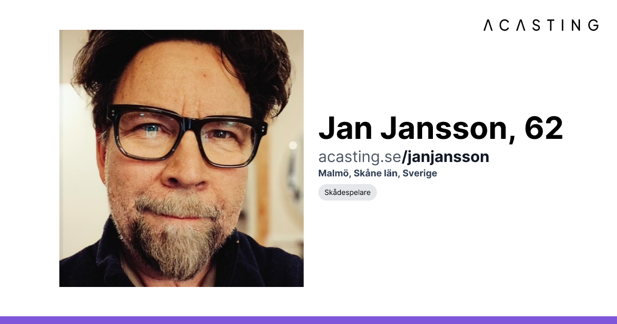 Jan Jansson | Skådespelare | Statist | ACASTING