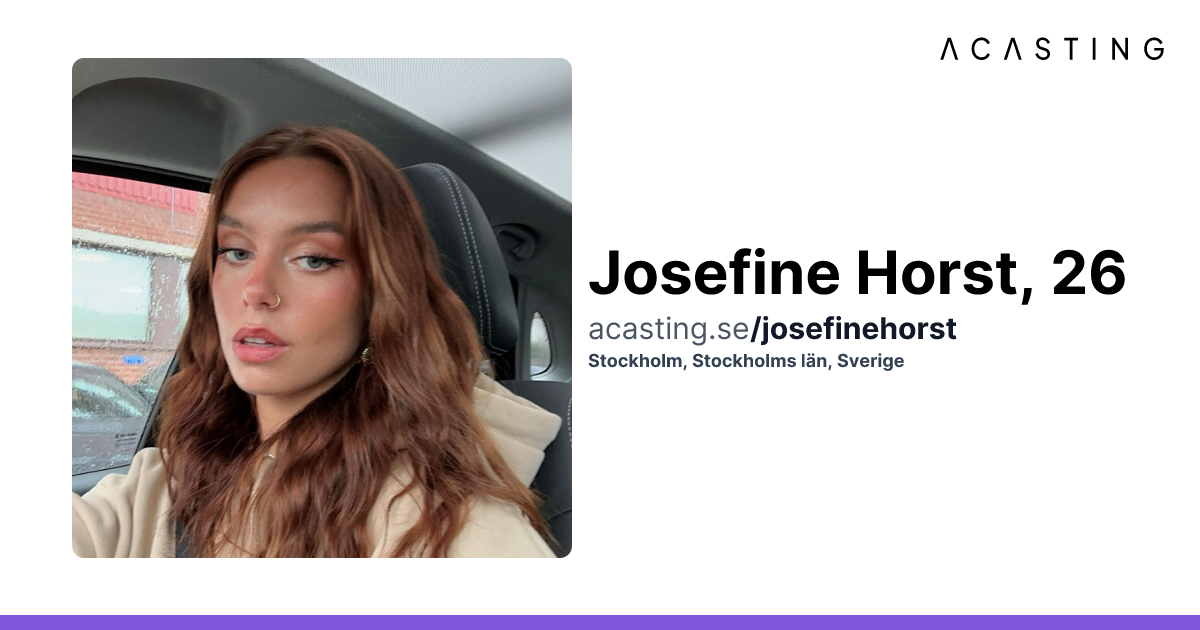 Josefine Horst | Skådespelare | ACASTING