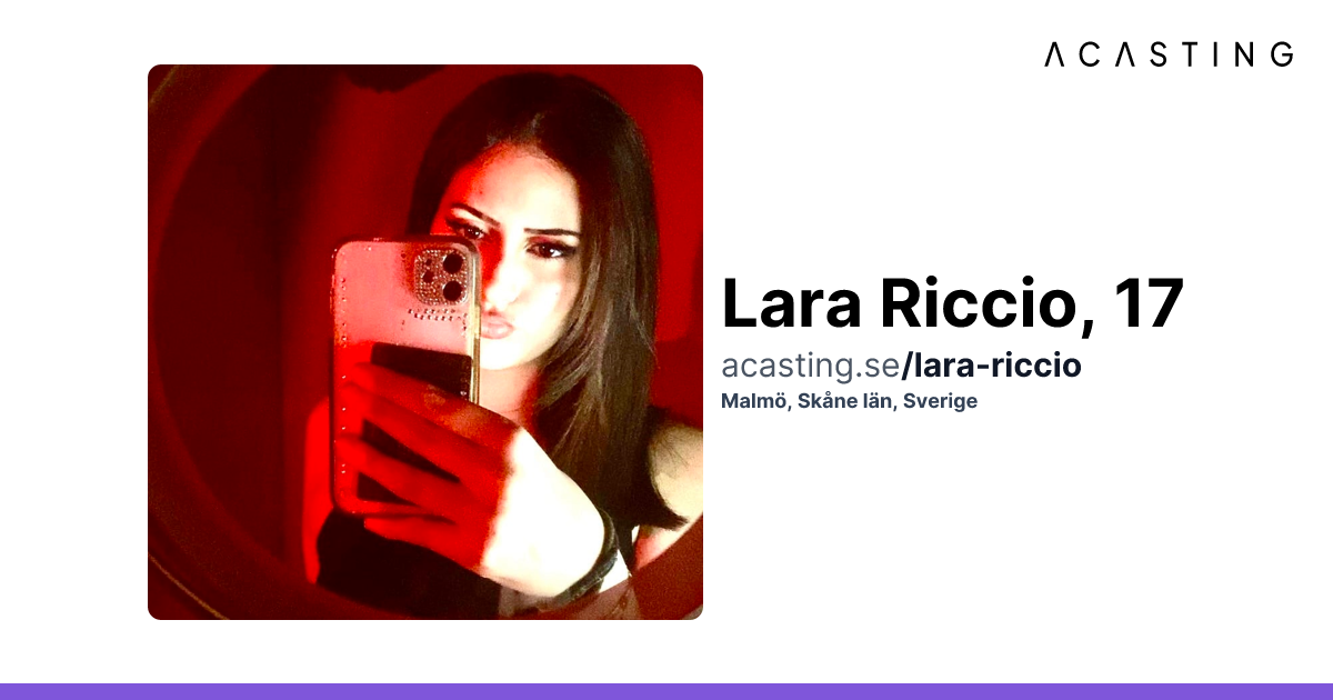 Lara Riccio | Skådespelare | ACASTING