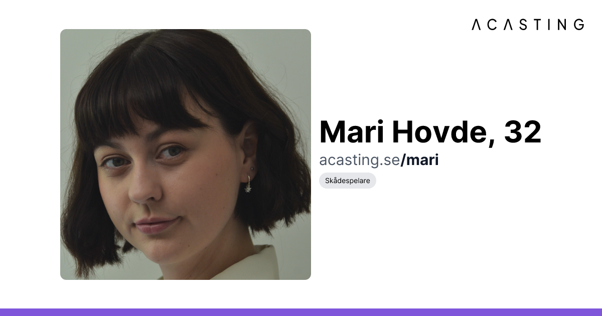Mari Hovde | Skådespelare | ACASTING