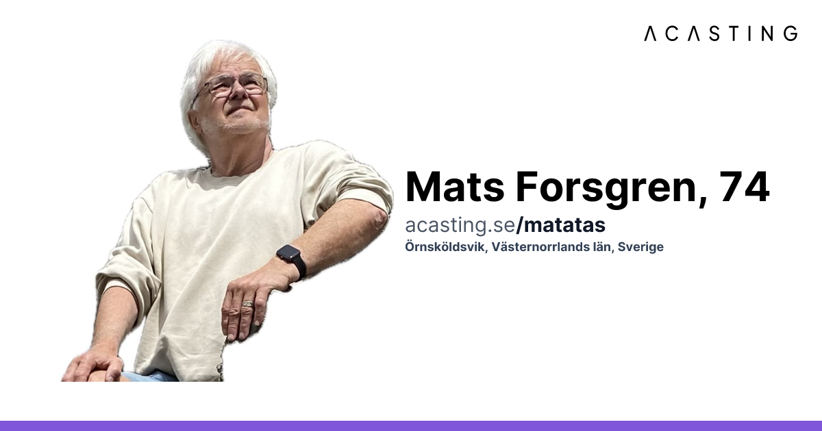 Mats Forsgren | Skådespelare | Modell | Konferencier | ACASTING