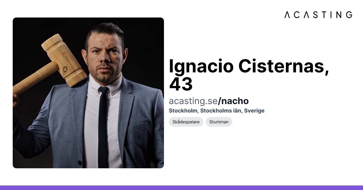 Ignacio Cisternas | Skådespelare | Stuntman | ACASTING