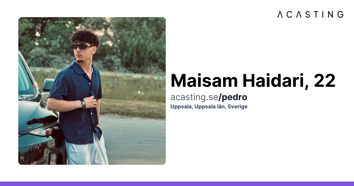 Maisam Haidari | Skådespelare | Modell | ACASTING