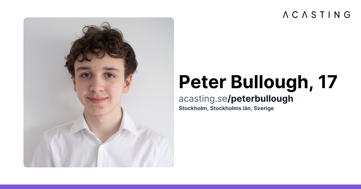 Peter Bullough | Skådespelare | Statist | ACASTING