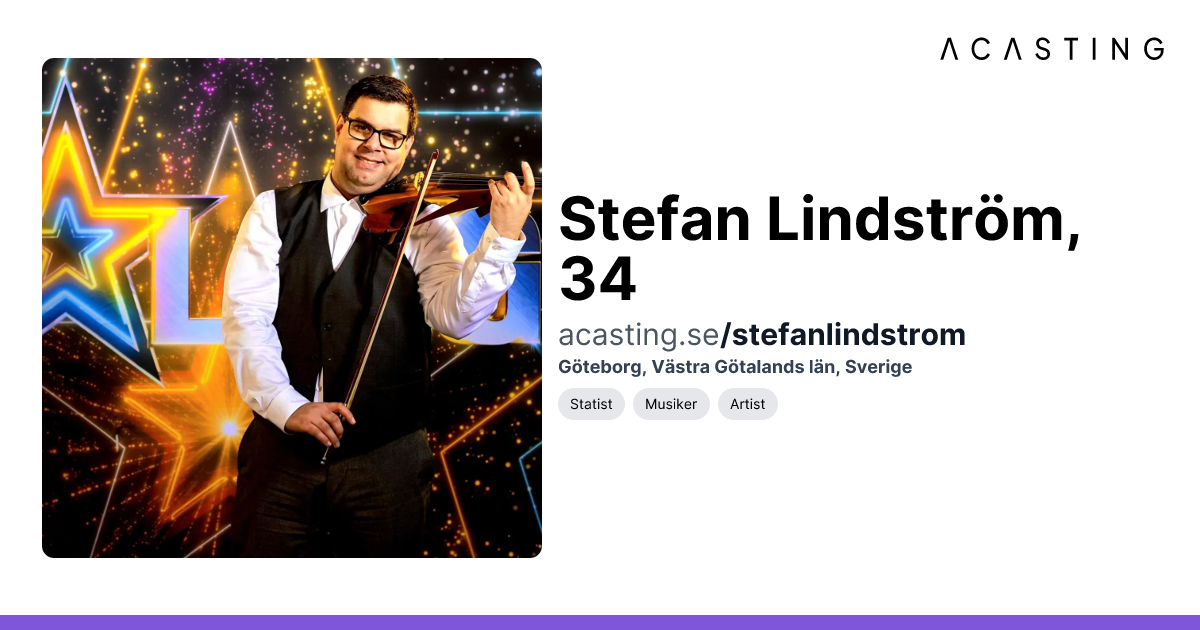 Stefan Lindström | Statist | Artist | ACASTING